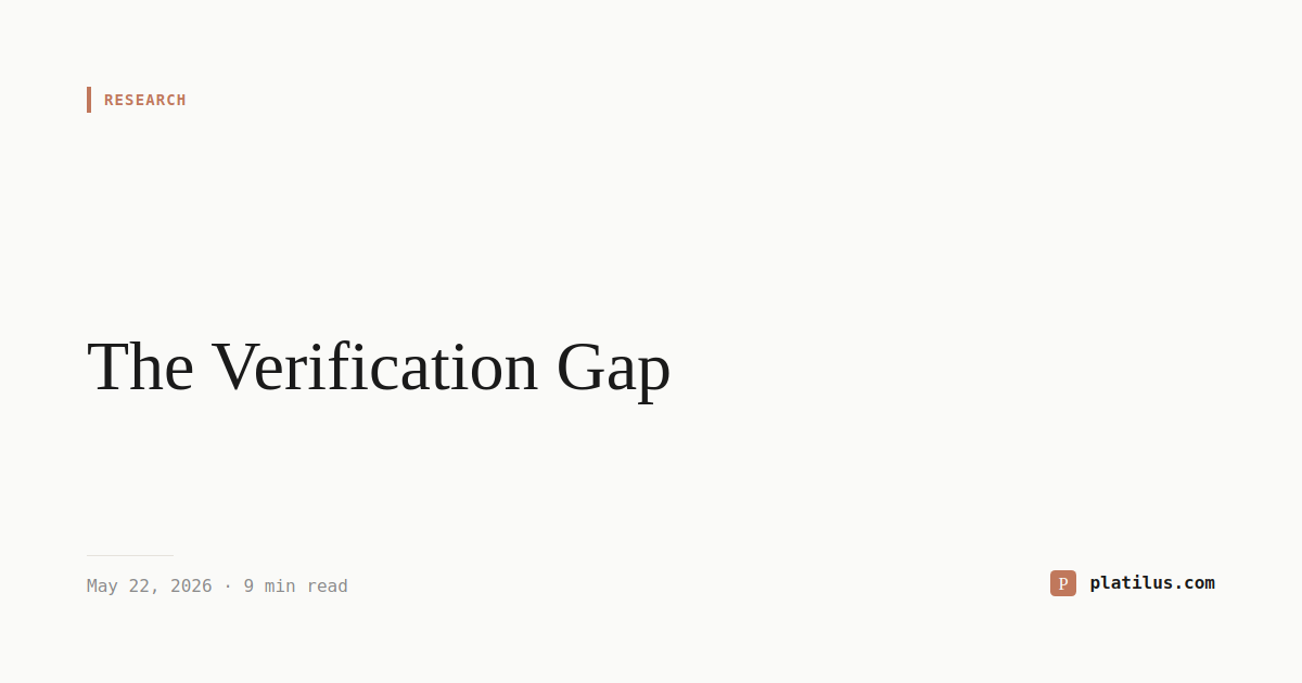 The Verification Gap: What Stanford's 2026 AI Index Reveals About ...